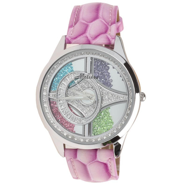 Melissa Leather Belt Women's Luxury Watch With Shaking Colorful ...