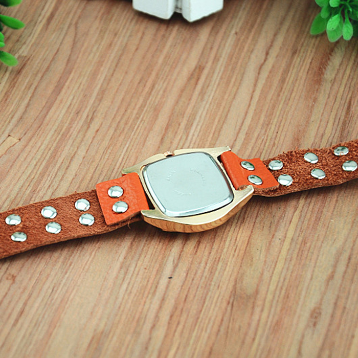 Handmade Square Shape Leather Belt Watch 150 on Luulla